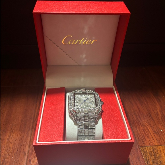 Cartier | Accessories | Iced Cartier Watch | Poshmark